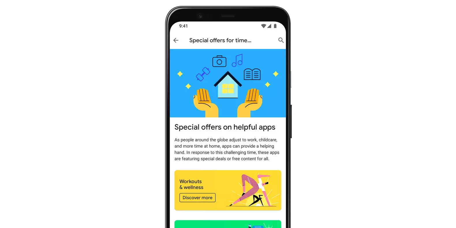 Play Store sepanên tenduristî, fitnessê li ser Android, TV-yê dixe 10122_1