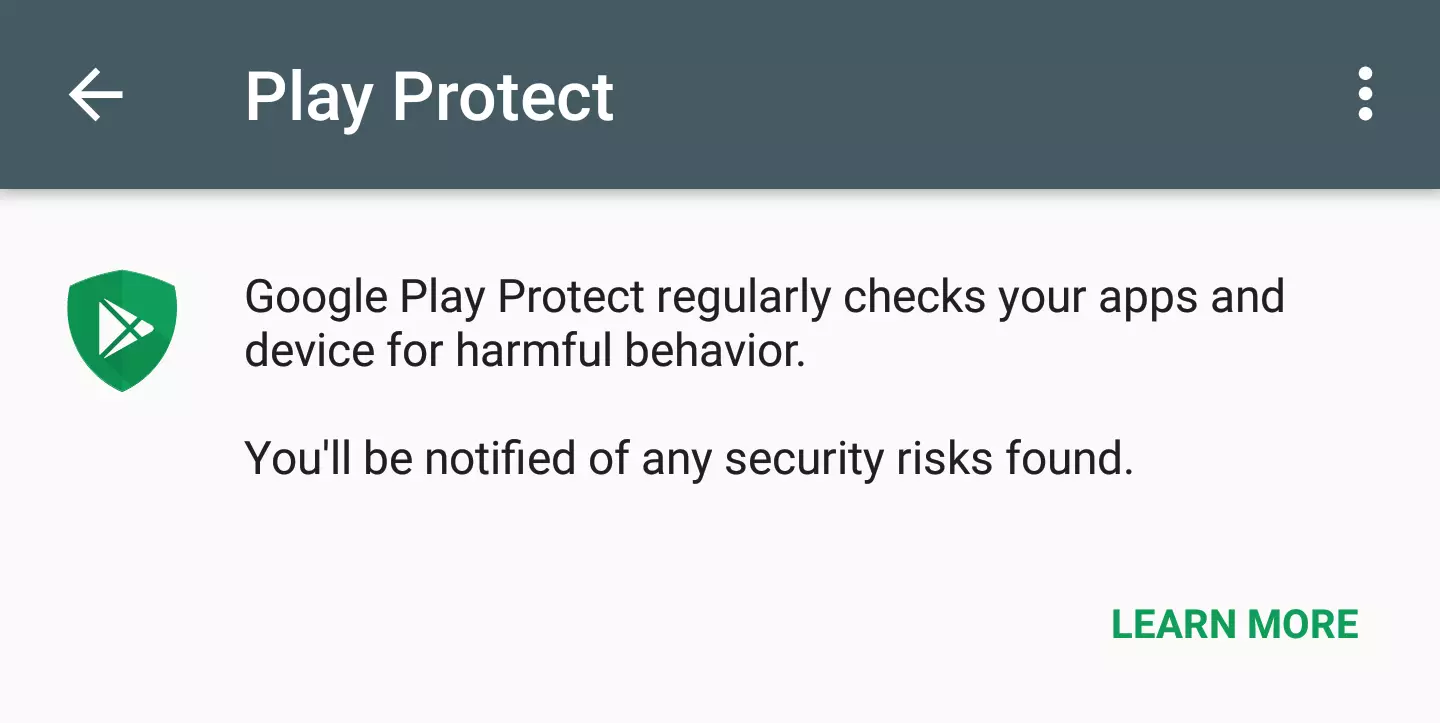 Google Play Protect comeza a lanzarse cun novo deseño 