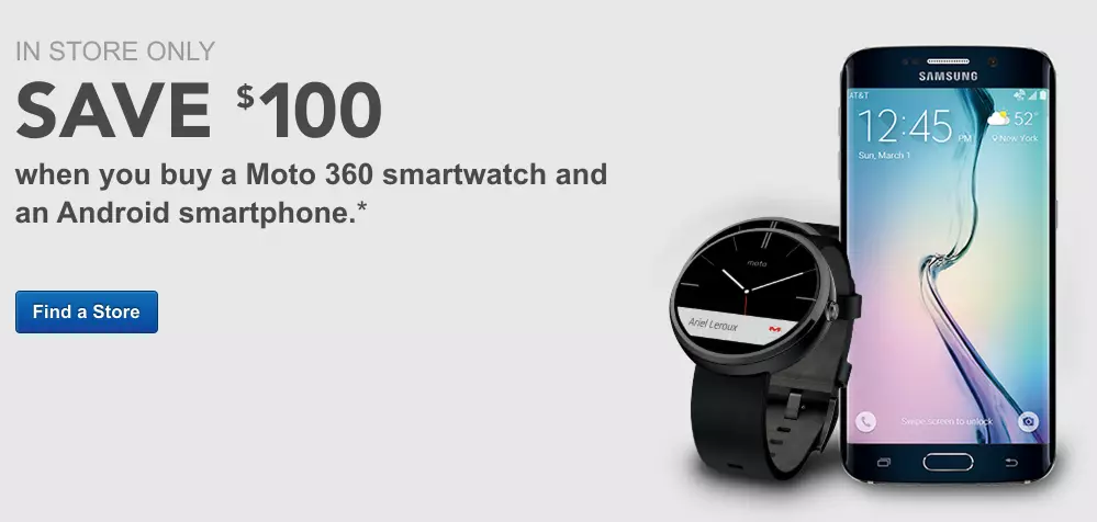 تقدم Best Buy خصمًا آخر بقيمة 100 دولار عند شراء Moto 360 بسعر مخفض بالفعل وهاتف Android 10533_1