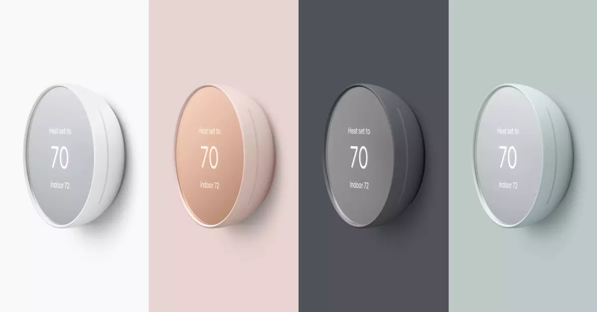 Nest Thermostat ima bateriju usklađene boje, kao što je Chromecast