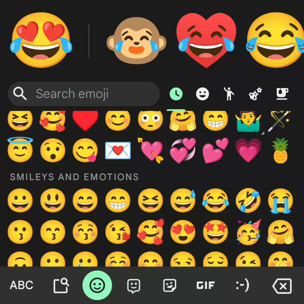 emoji køkken gboard