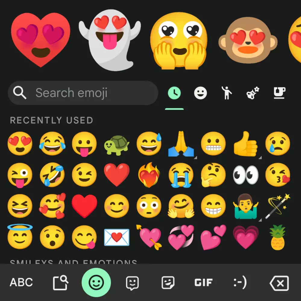 gboard emoji virtuvė