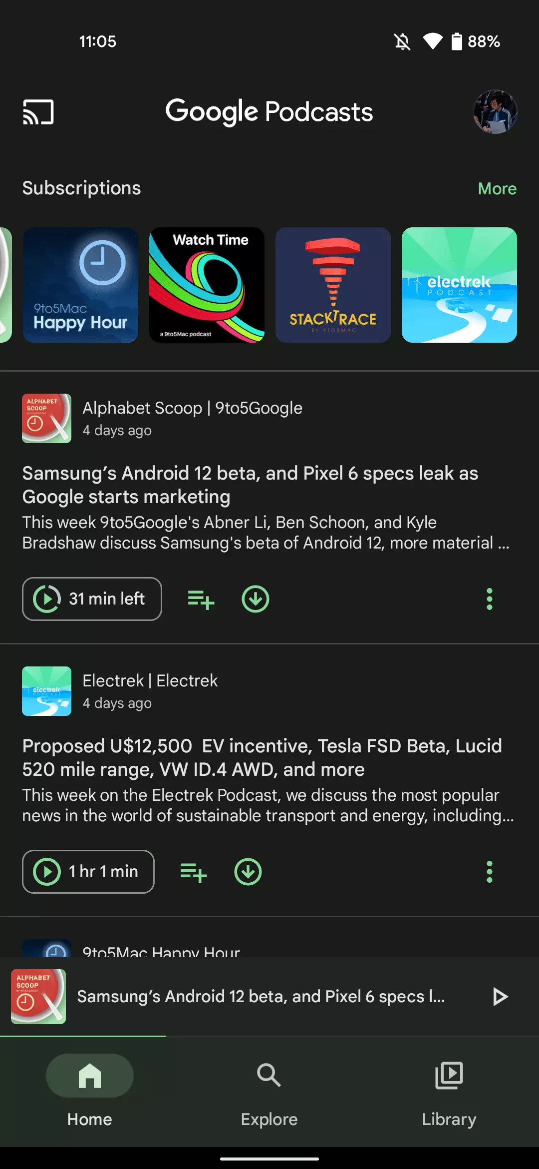 Google Podcasts Material Iwe