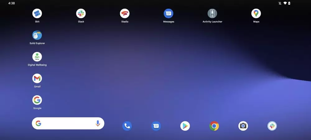 פריסת טאבלט Pixel Launcher