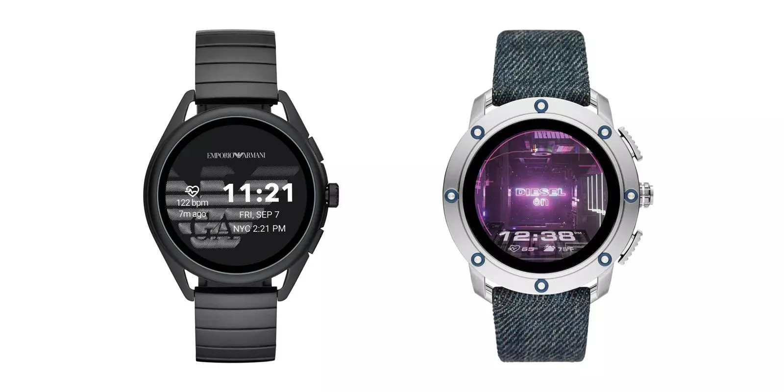 diesel armani wear os 1gb ram smartwatches