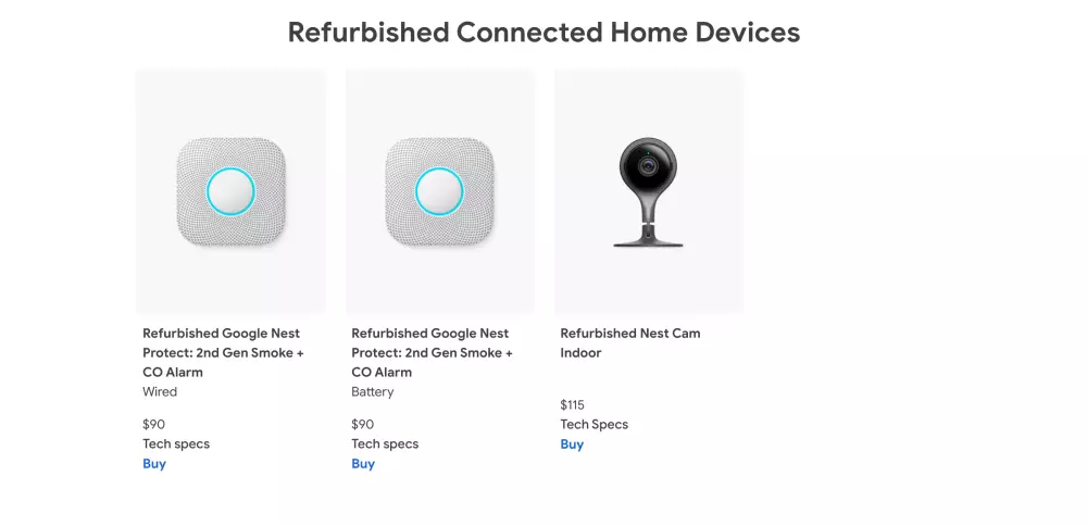 Google Store จำหน่ายผลิตภัณฑ์ Nest ที่ปรับปรุงใหม่ในสหรัฐอเมริกา 1207_2