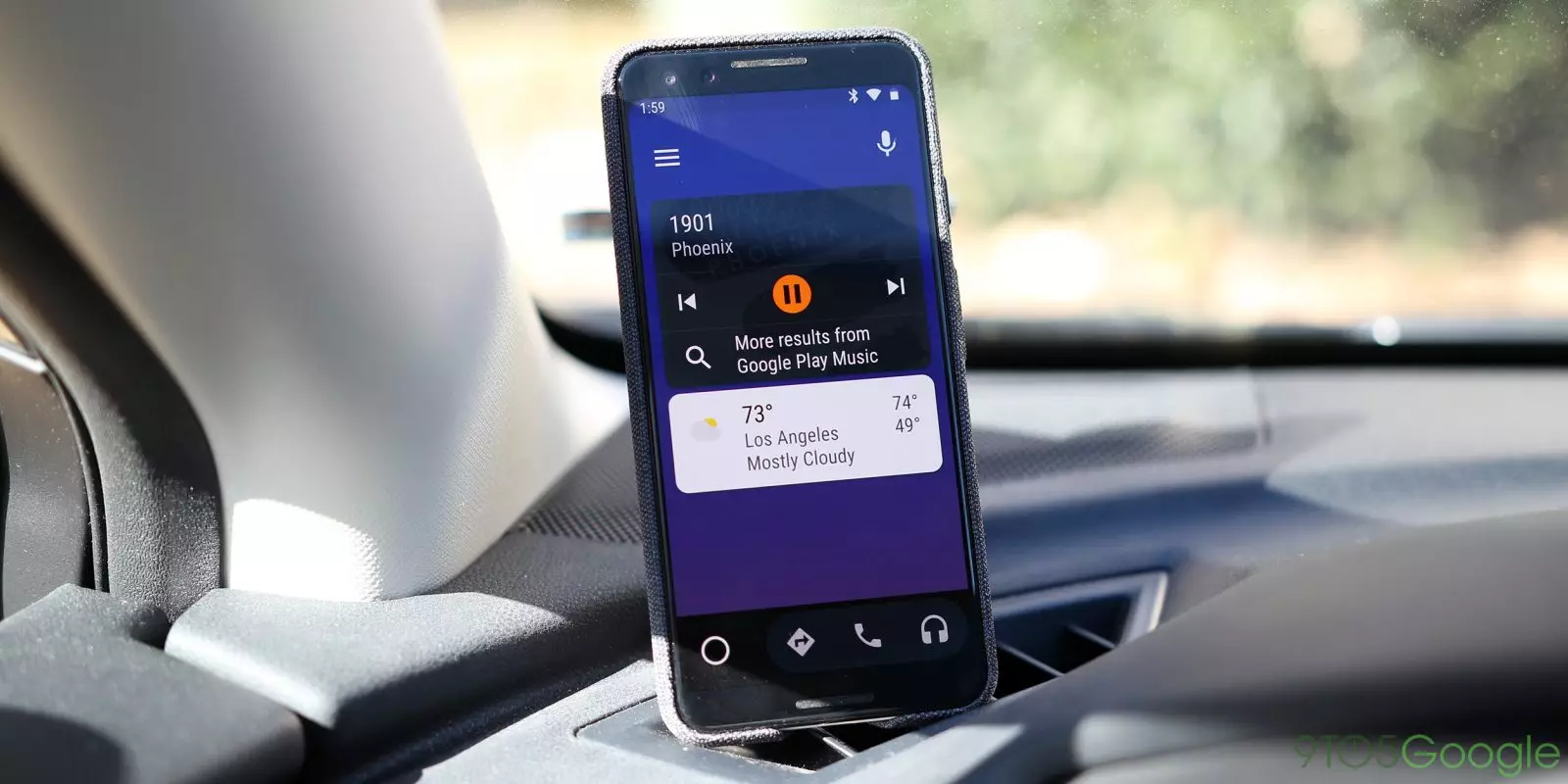 Android Auto mo lau telefoni