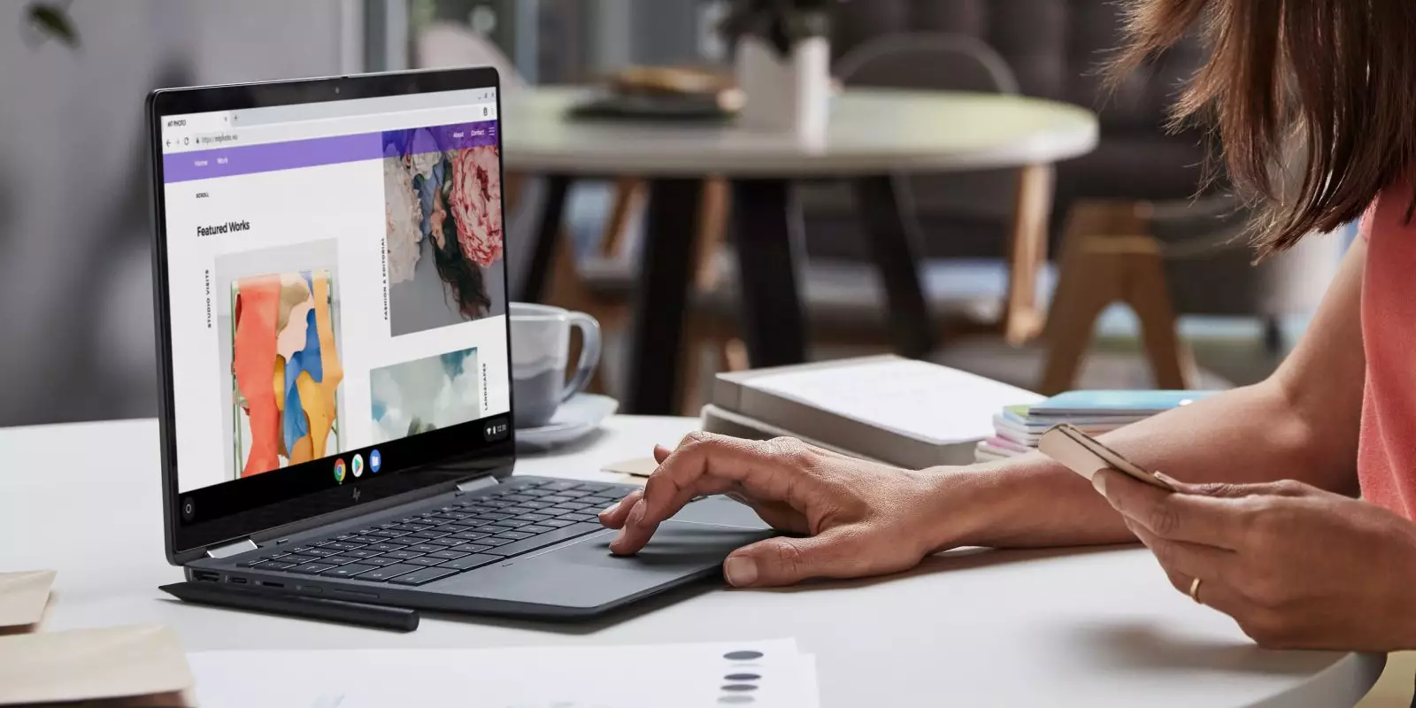 I-HP's Elite Dragonfly Chromebook entsha ingeyokuqala ene-haptic trackpad 13168_1