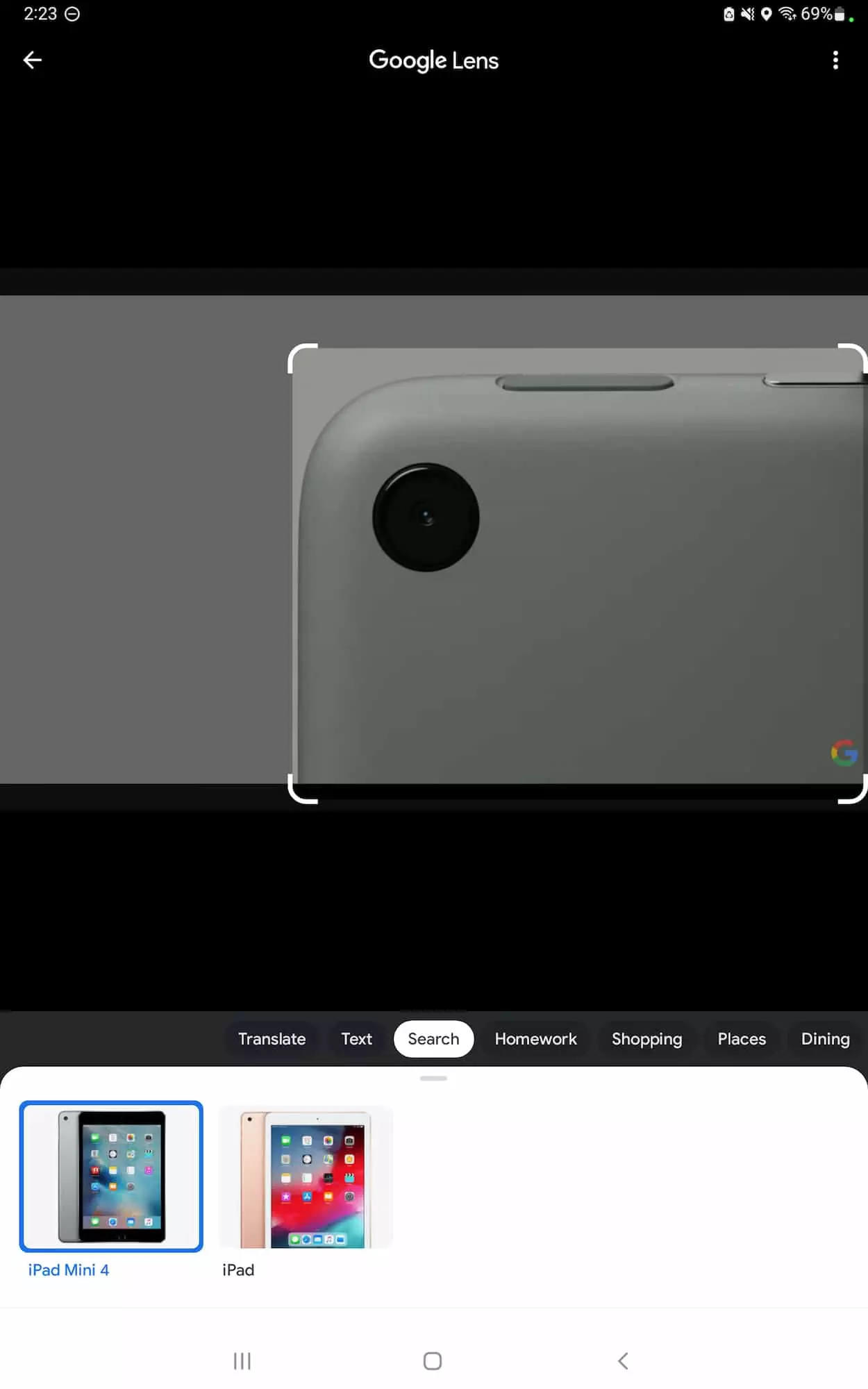 Google Lens endi Android planshetlarida landshaftda ishlaydi 131_5