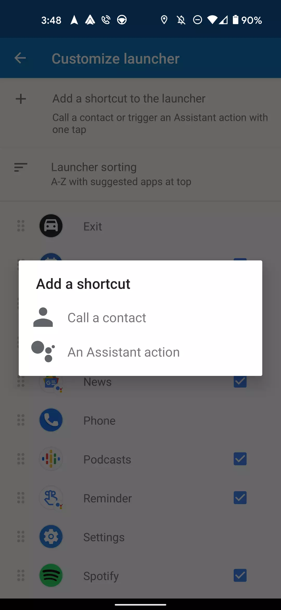 Android Auto jikseb shortcuts utli ta' Google Assistant 1327_2