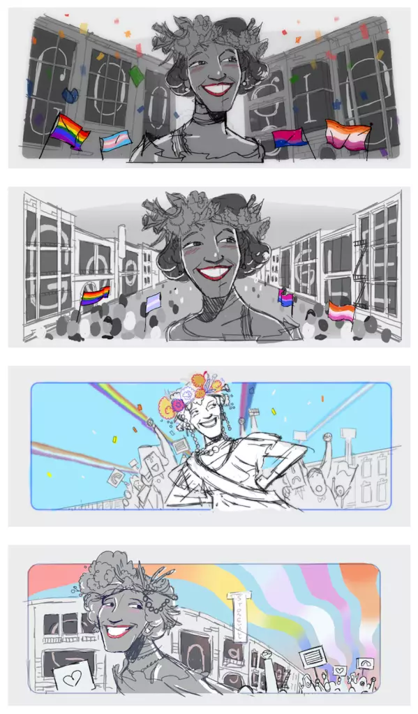 Google Doodle-k Marsha P. Johnson LGBTQ+ aktibista omentzen du 13440_2