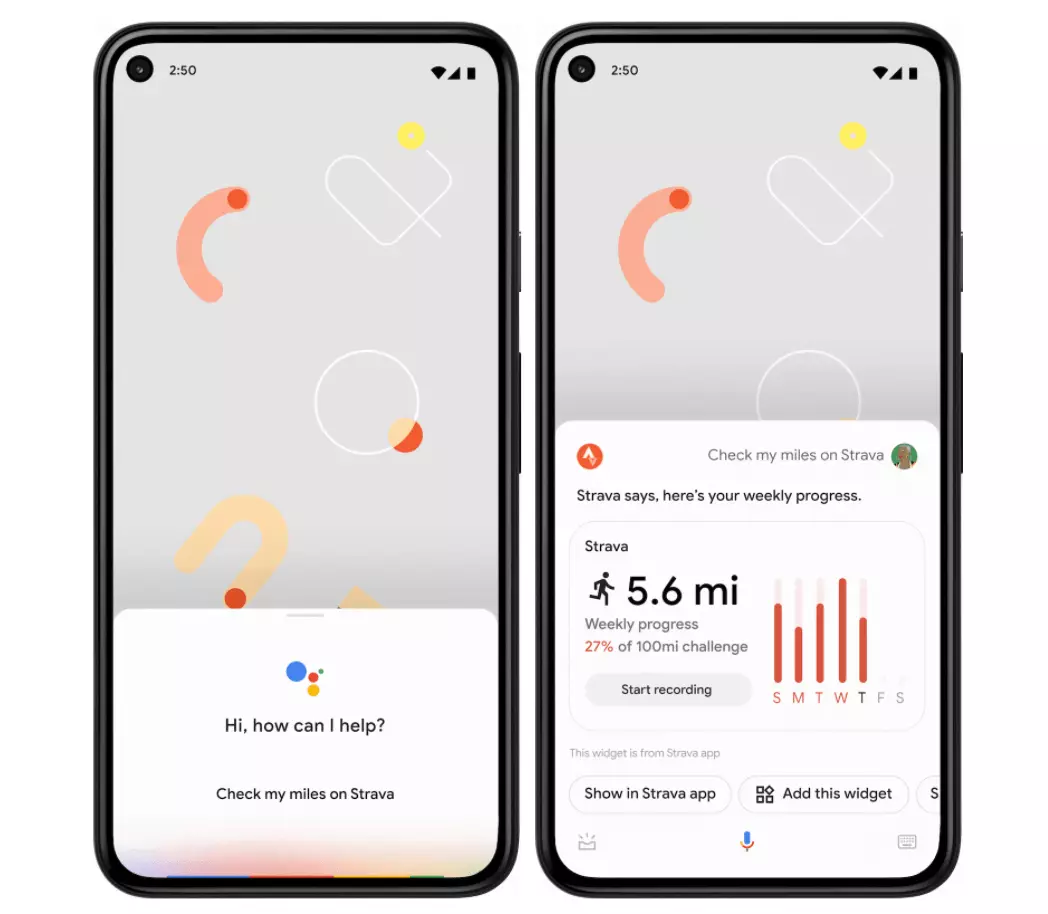 Widgets de Android Google Assistant