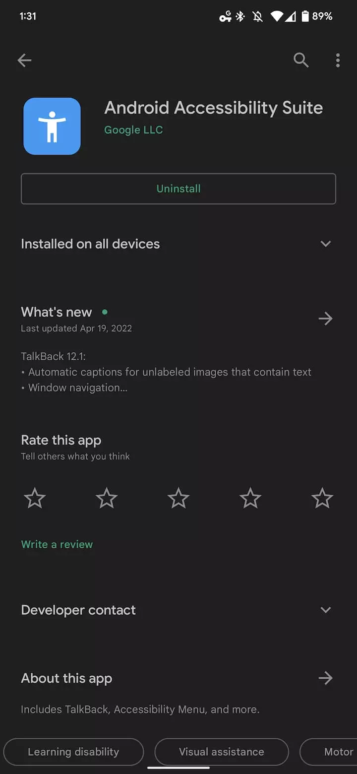 Google Play accessibility apps