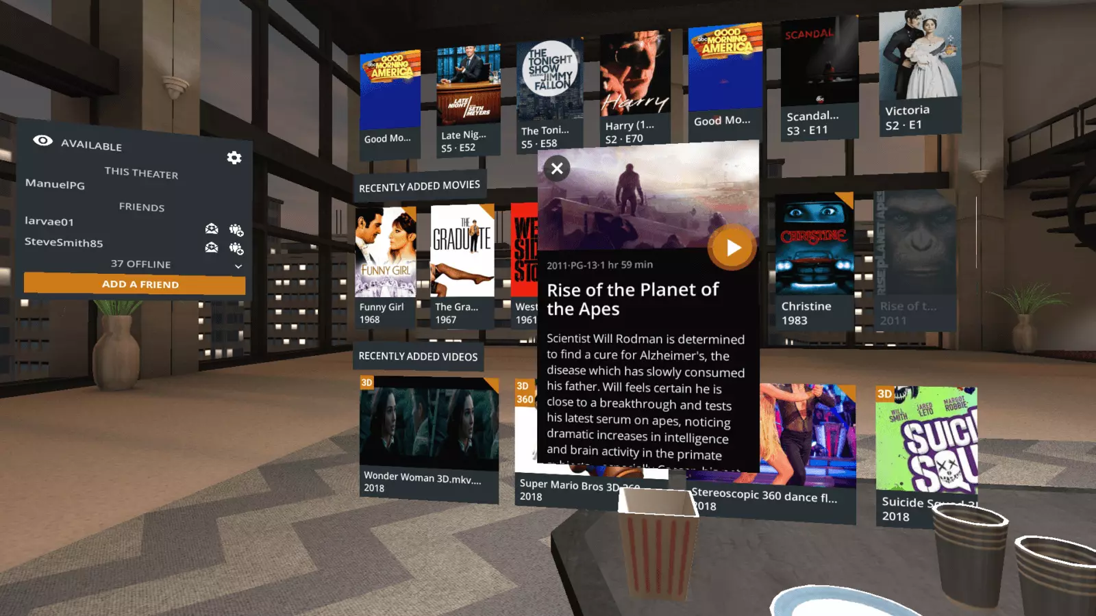 Plex Google Daydream मा VR मा सह-हेर्ने जस्ता धेरै चतुर सुविधाहरूको साथ आउँछ [भिडियो] 14216_2