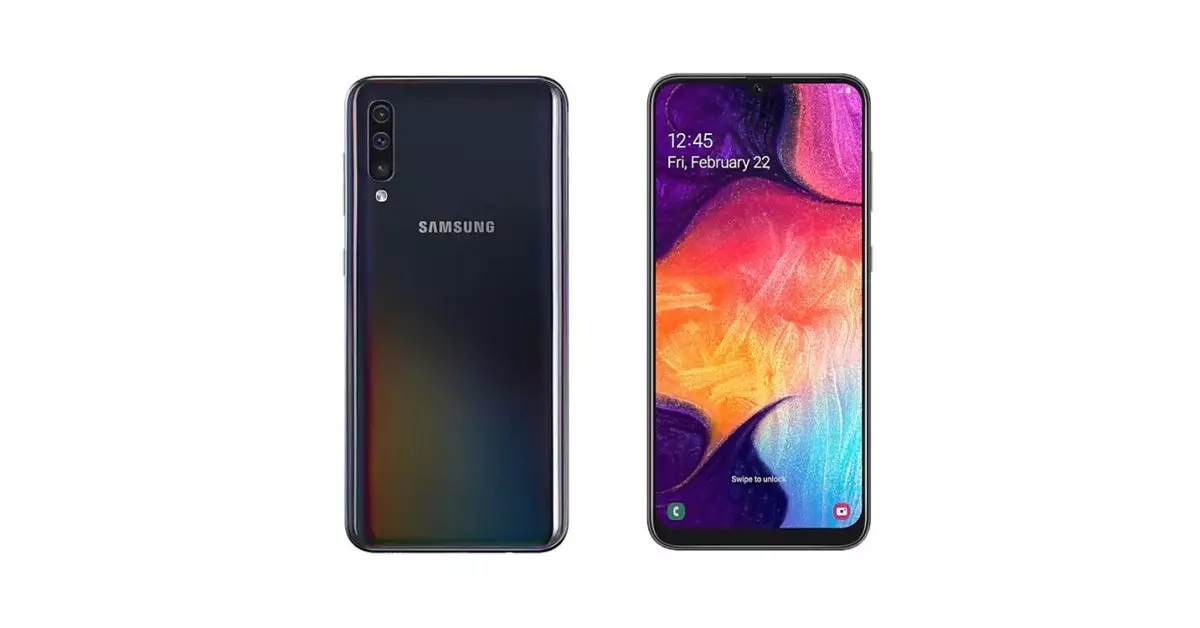 Galaxy A50 oedd ffôn Android mwyaf llwyddiannus 2019