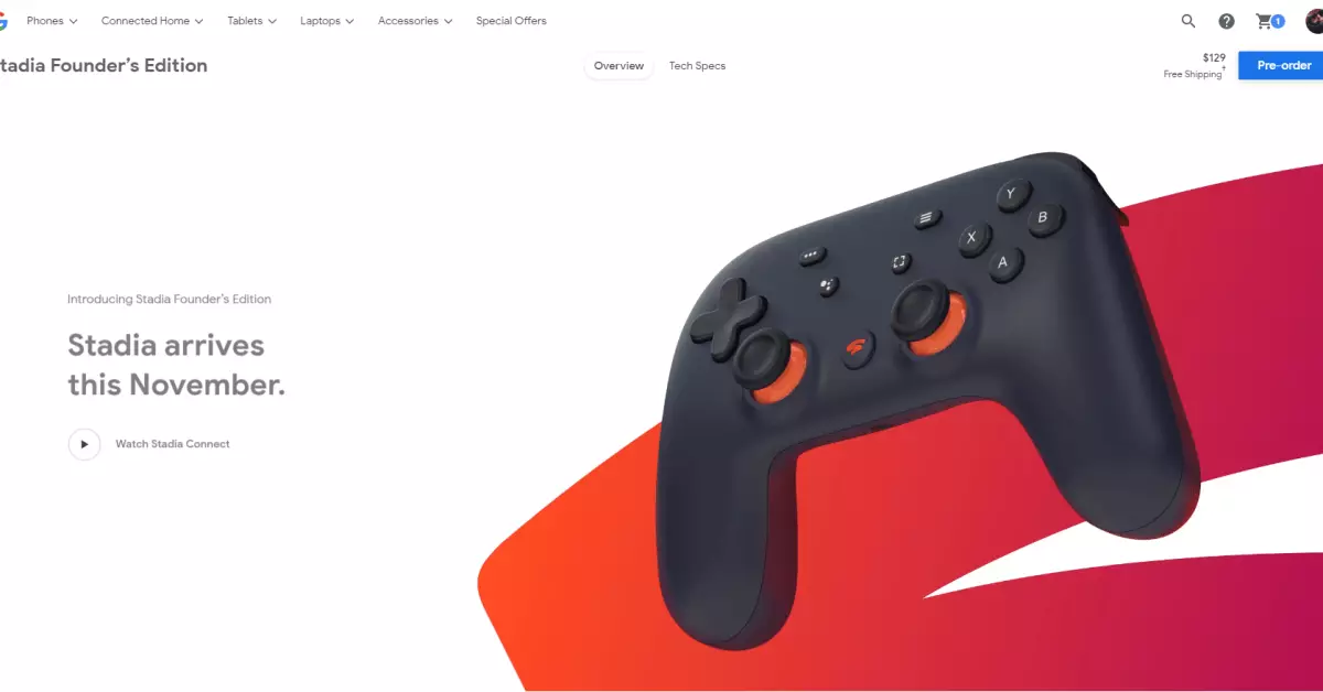 Google Stadia-forhåndsbestillinger åpner med Founder's Edition til $129