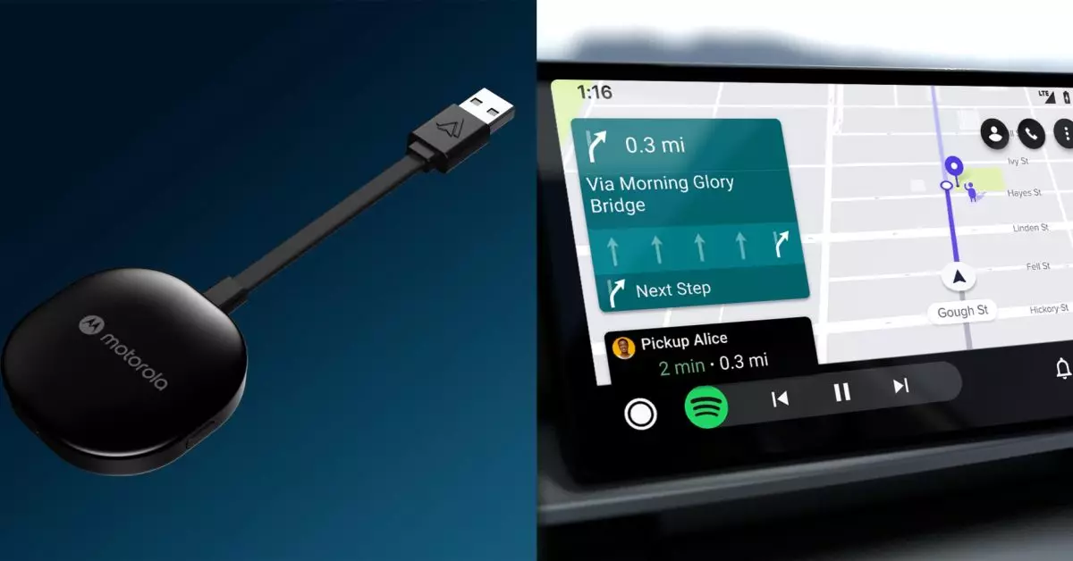 L-adapter Motorola MA1 iġib Android Auto mingħajr fili għall-karozzi kollha