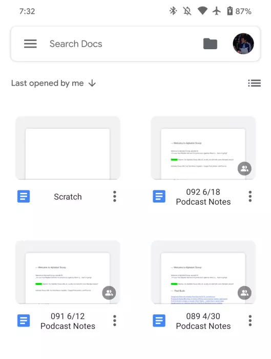 Google Docs mura akori dudu ti o kan si wiwo iwe 14520_2