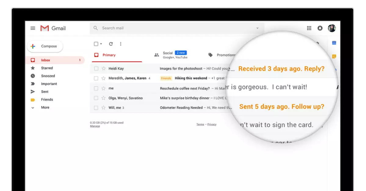 I promemoria di risposta "Nudge" basati sull'intelligenza artificiale vengono implementati nel nuovo Gmail