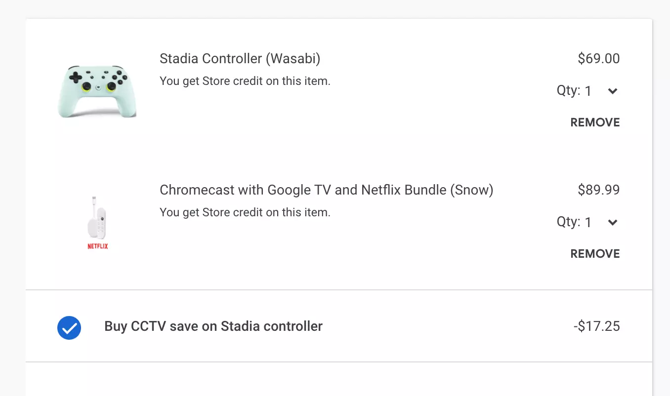 Rabatt på Chromecast Stadia Controller