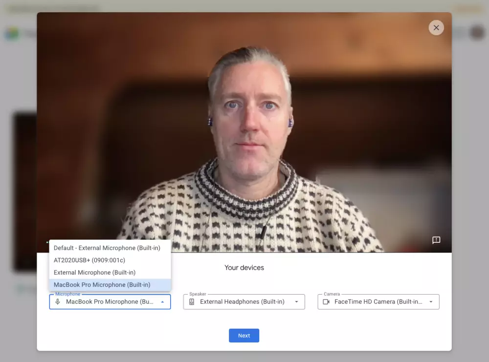 Google Meet videosini oldindan ko'rish