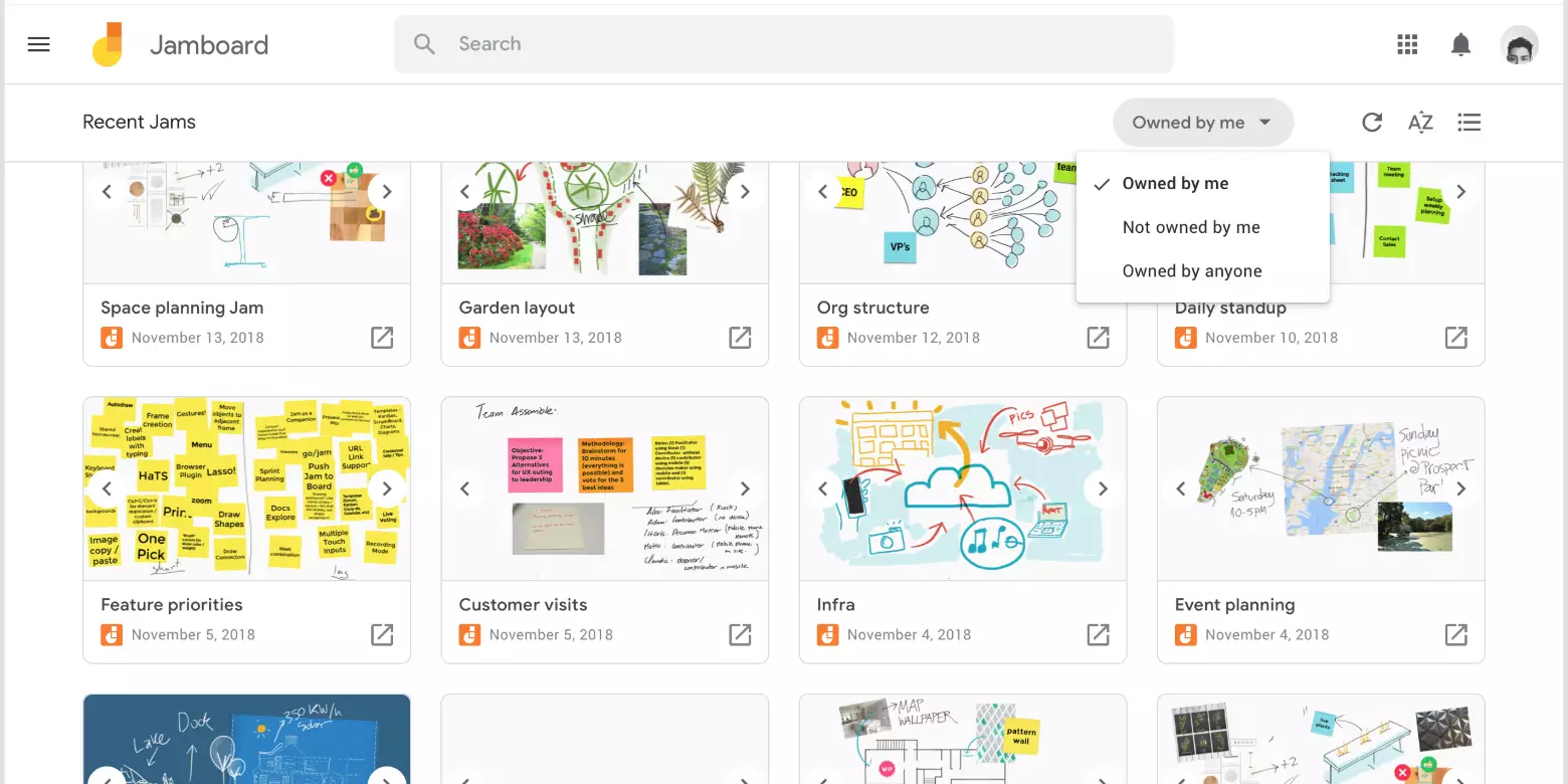 Tema de material de Google Jamboard