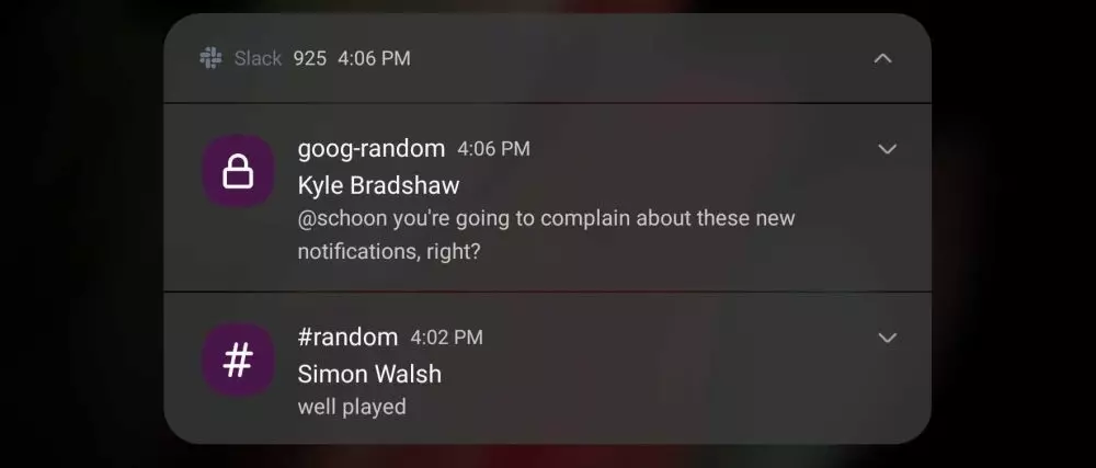 Slack untuk Android membuat perubahan buruk pada notifikasi, font 15508_4