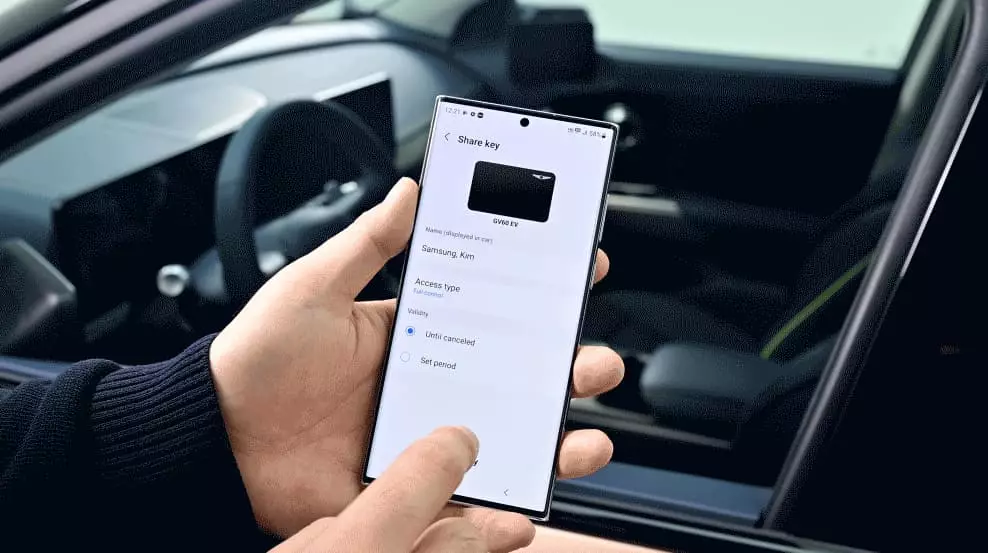 Samsung-Telefone können ein Schlüssel für Genesis GV60 EV sein 1559_2