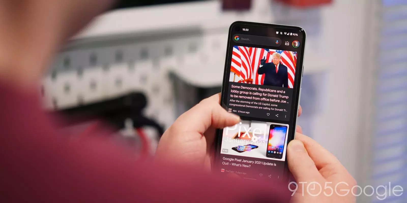 android 12 хүслийн жагсаалт - Google Discover feed виджет