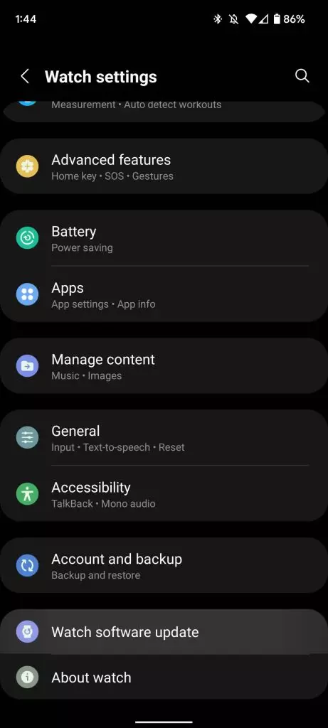 Paano tingnan ang mga update sa Galaxy Watch 4 1690_4