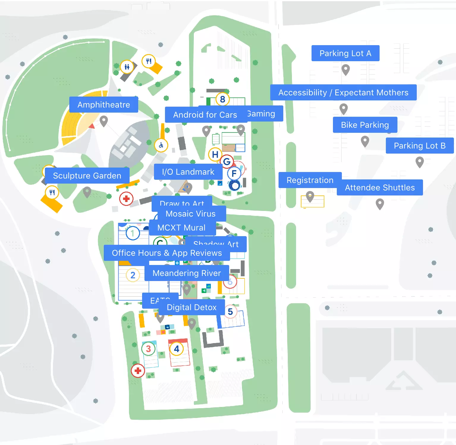 Mapa Google IO 2019