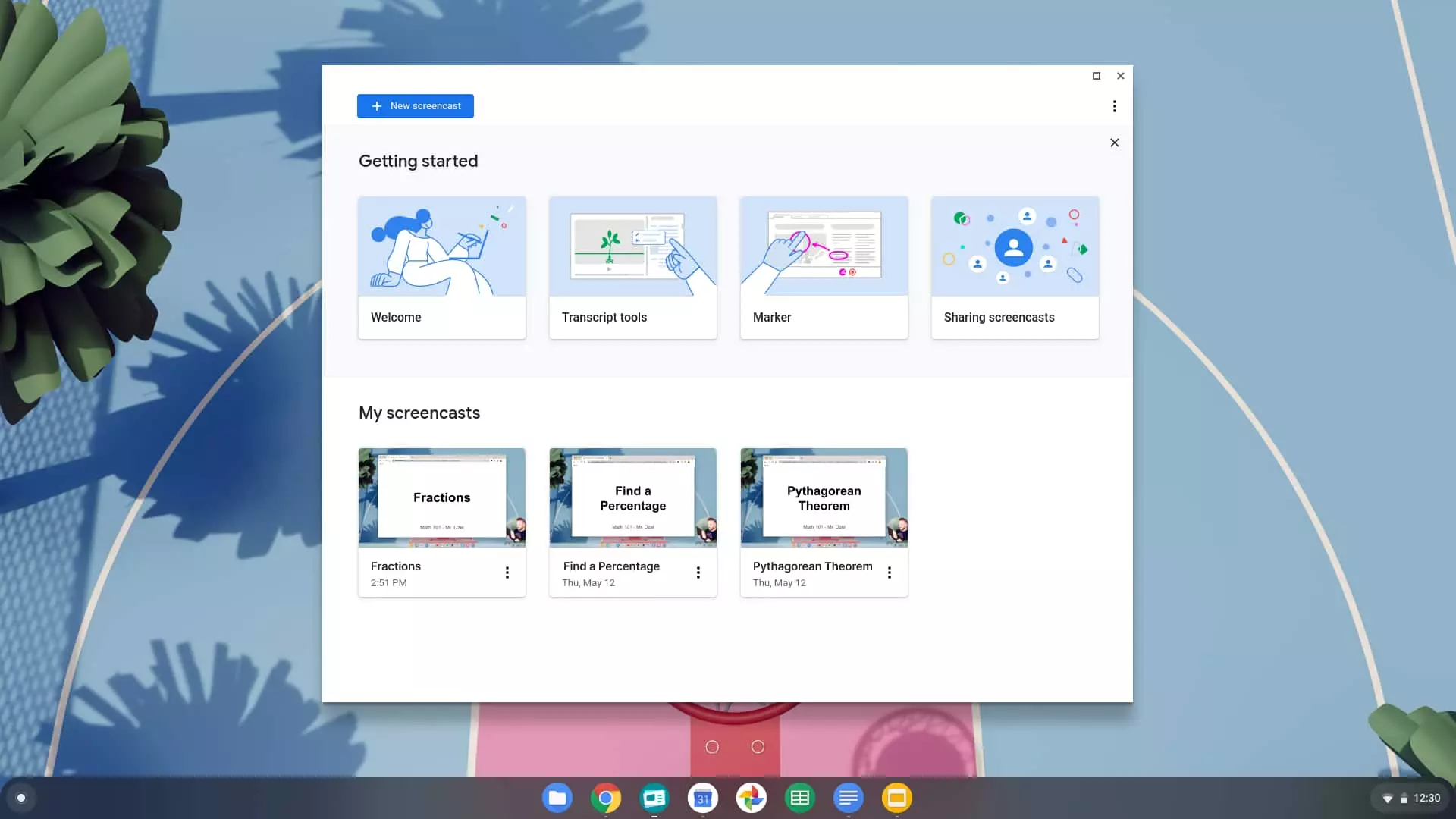 Captura de pantalla de Chromebook