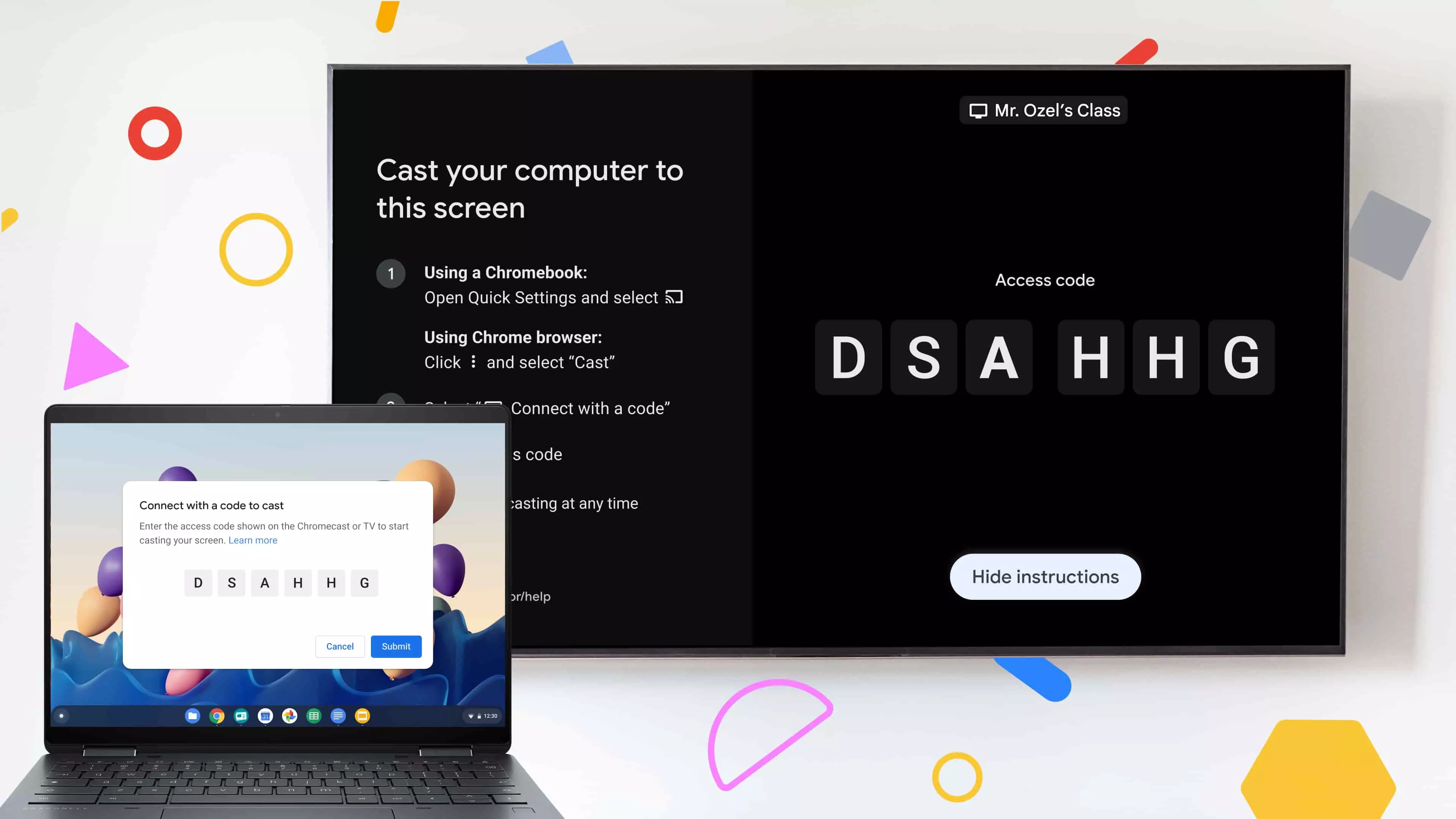 Chromebook sekolah entuk aplikasi Screencast, moderator Cast 1832_4