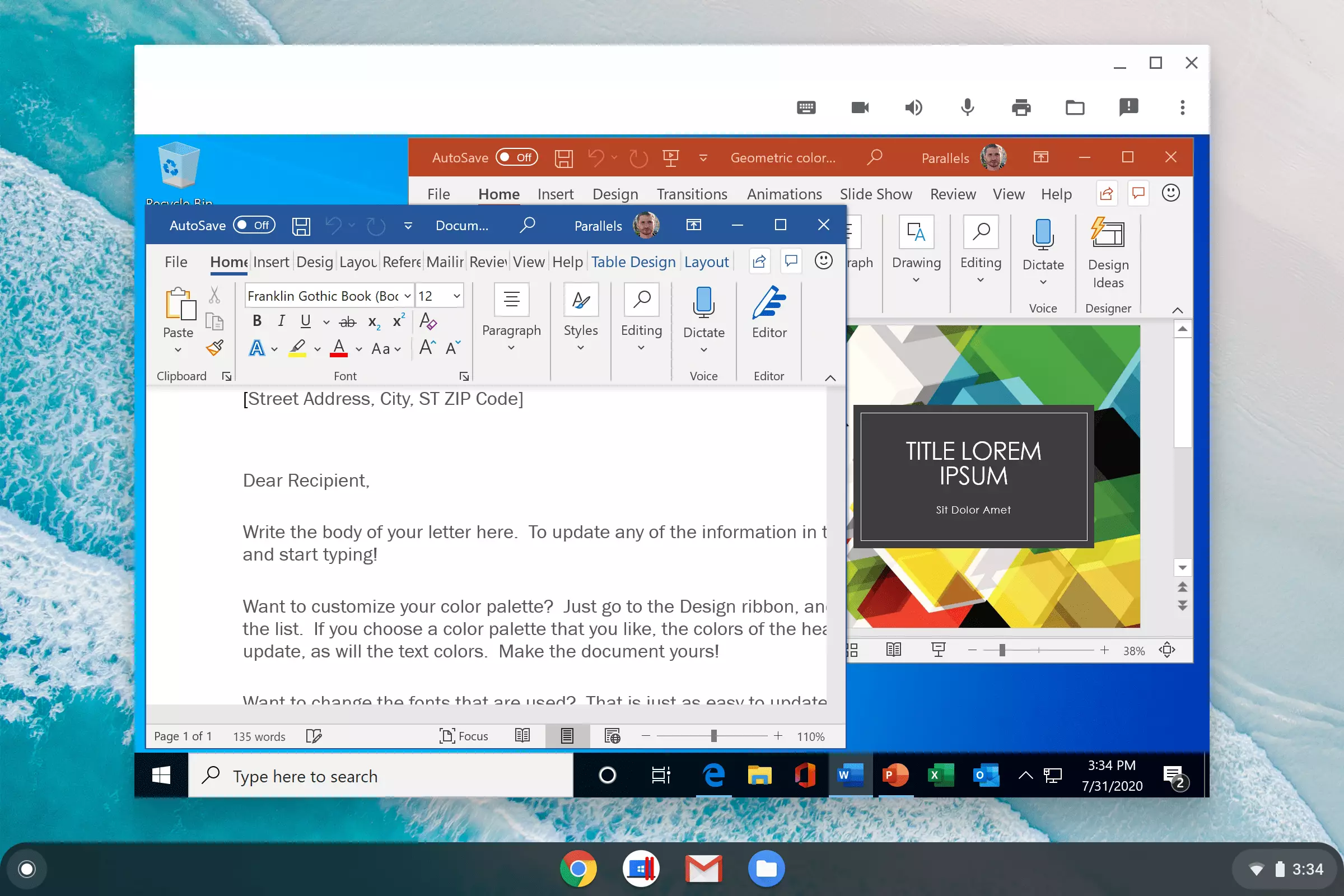 Paralel ngidini perusahaan mbukak Windows ing Chromebook 1863_3