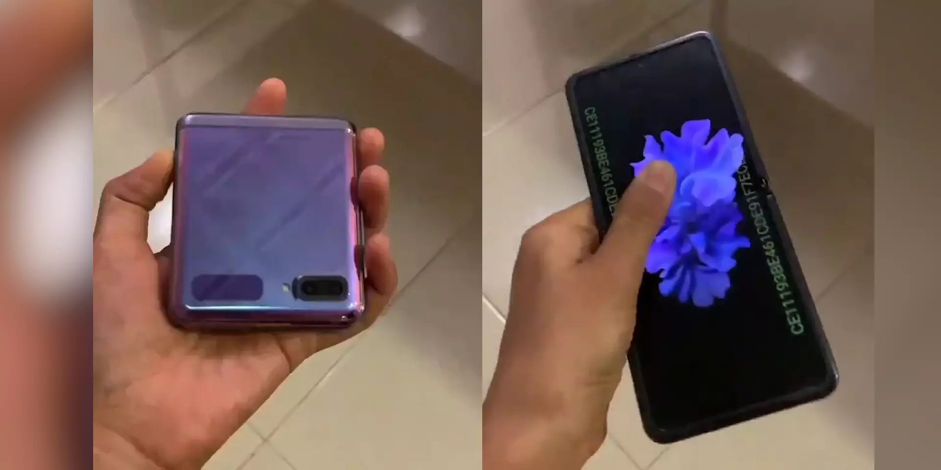 Galaxy Z Flip video inayotumika