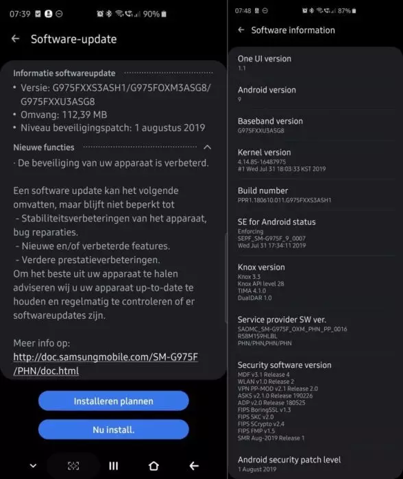 El parche de agosto de 2019 ahora se implementa en Galaxy S9 y S9+ 19646_3