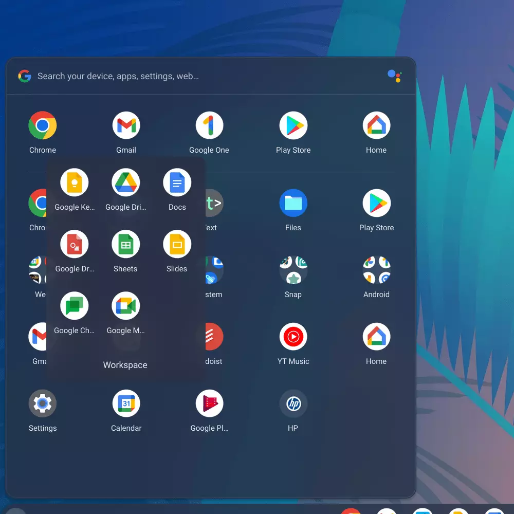 Chrome OS 100 ലോഞ്ചർ