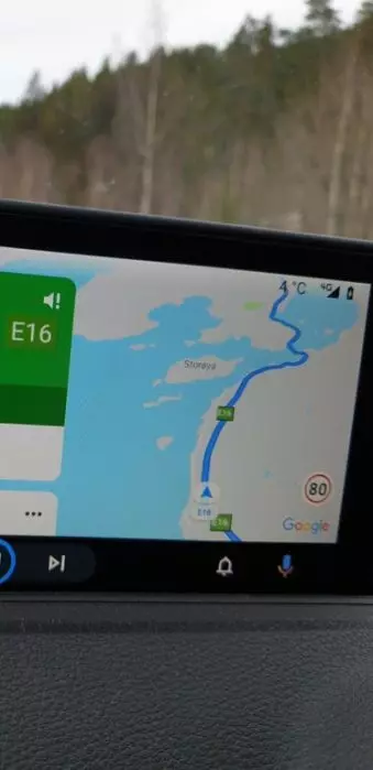 “Android Auto Google Kartalar” tizliginiň çäkleri - Norwegiýa