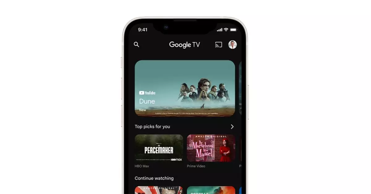 Google TV iOS програм нь Play Movies & TV-г хүлээн авдаг