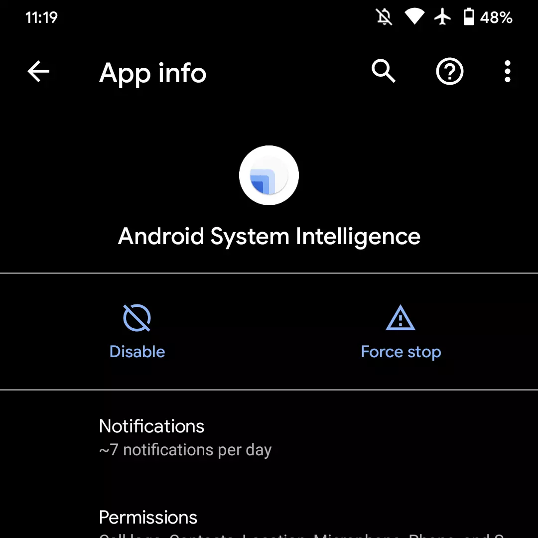 Intelligenza di sistema Android