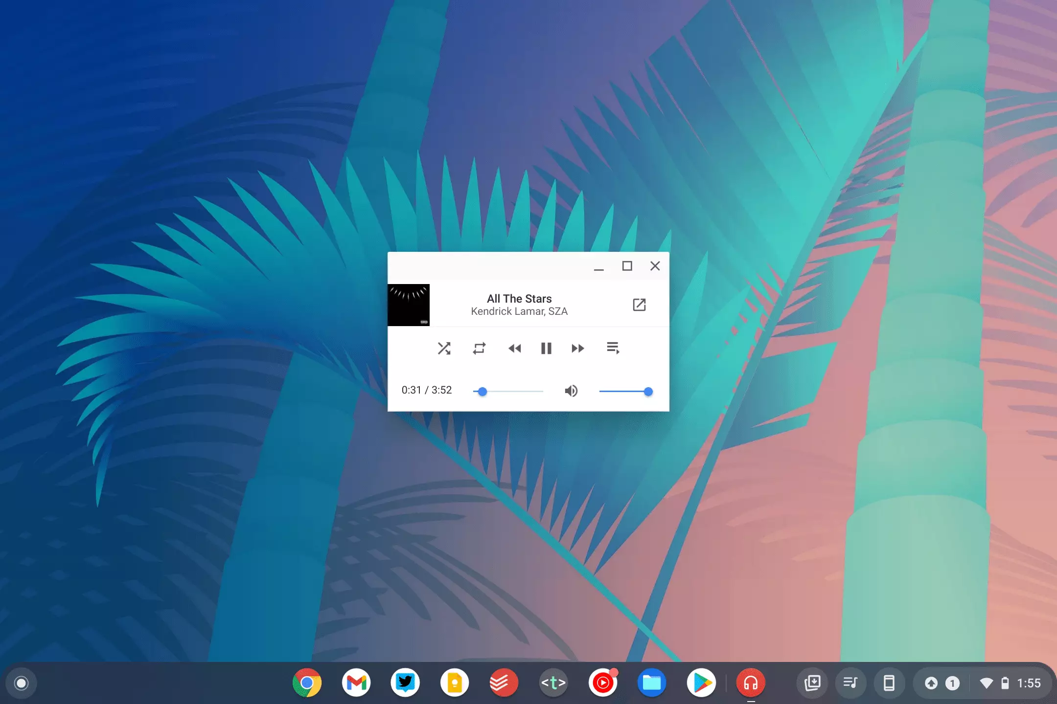 Chrome OS 97: Aplikace Galerie dostává nový audio přehrávač a další 2160_2