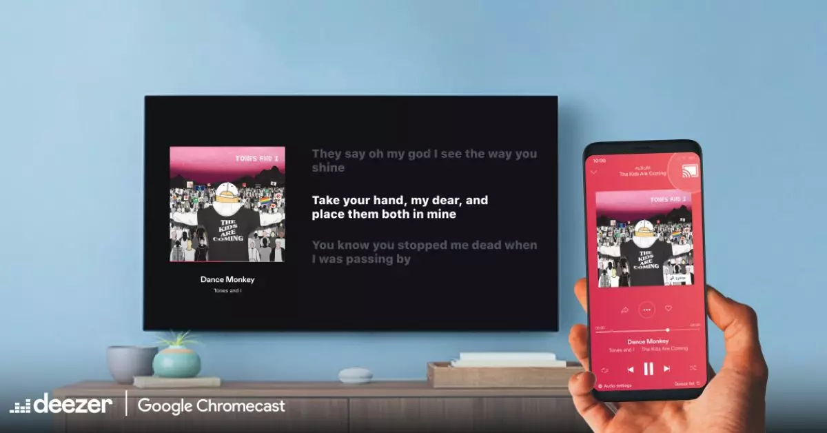 Deezer эми Chromecast түзмөктөрүндө текстти колдойт