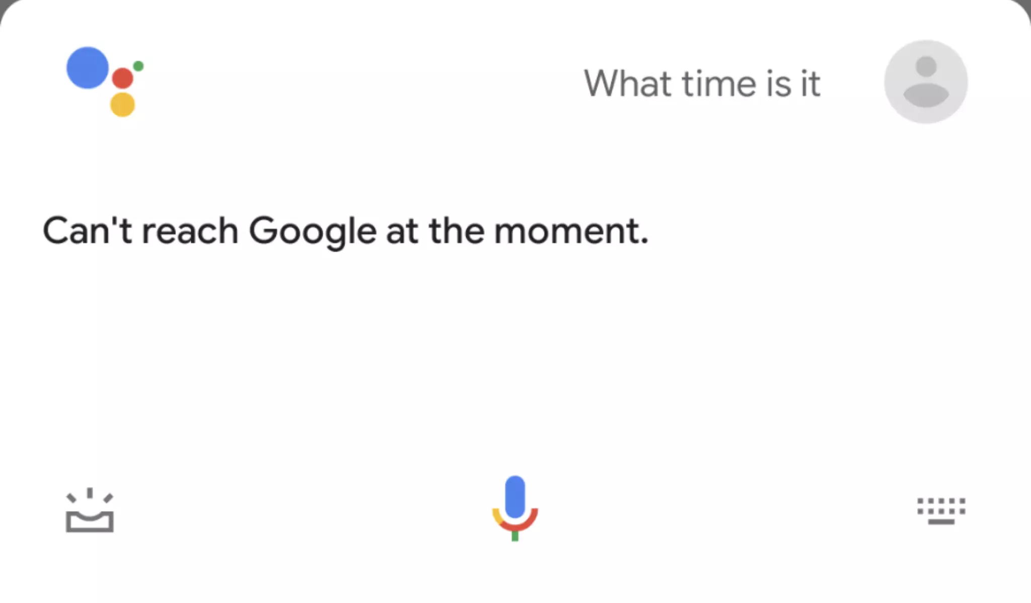 Google Assistant-ի անսարքություն