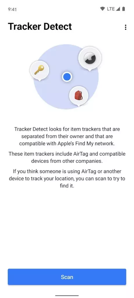 AirTag Tracker ئاندىرويىدنى بايقايدۇ