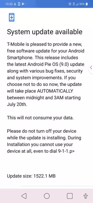 [ನವೀಕರಿಸಿ: ಈಗ T-ಮೊಬೈಲ್ನಲ್ಲಿ] LG G7 ThinQ ಬಹುನಿರೀಕ್ಷಿತ Android Pie ನವೀಕರಣವನ್ನು ಸ್ವೀಕರಿಸುತ್ತಿದೆ 22904_2