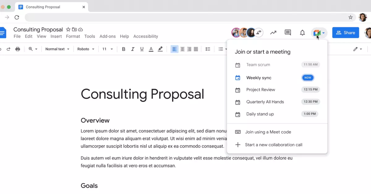 Google Docs, Sheets, Slides po shfaqin integrimin e ri të Meet