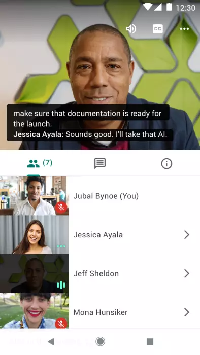 Google dodaja žive napise v Hangouts Meet za Android 2334_2