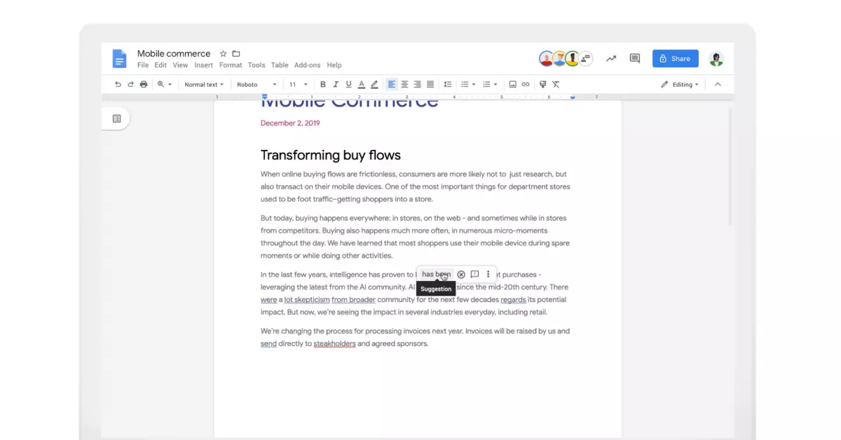 Google Docs dia manatsara ny fanitsiana ny fitsipi-pitenenana