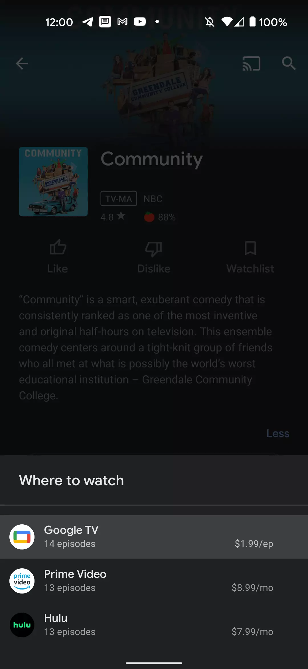 Ang Google TV app nawad-an sa suporta alang sa Netflix sa direktoryo sa relo 2337_3