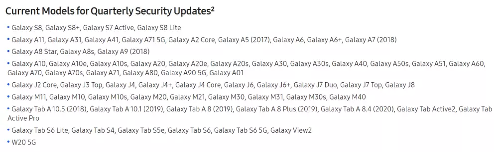 „Galaxy S8“ ketvirtiniai atnaujinimai